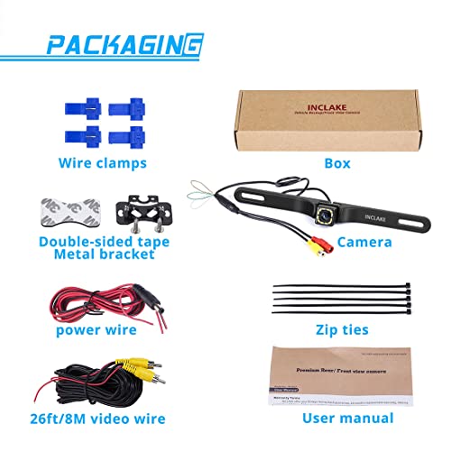 Car Backup Camera, Rear View Camera Ultra HD 12 LED Night Vision, Waterproof Reverse Camera 140° Wide View Angel with Multiple Mount Brackets for Universal Cars, SUV, Trucks, RV and More