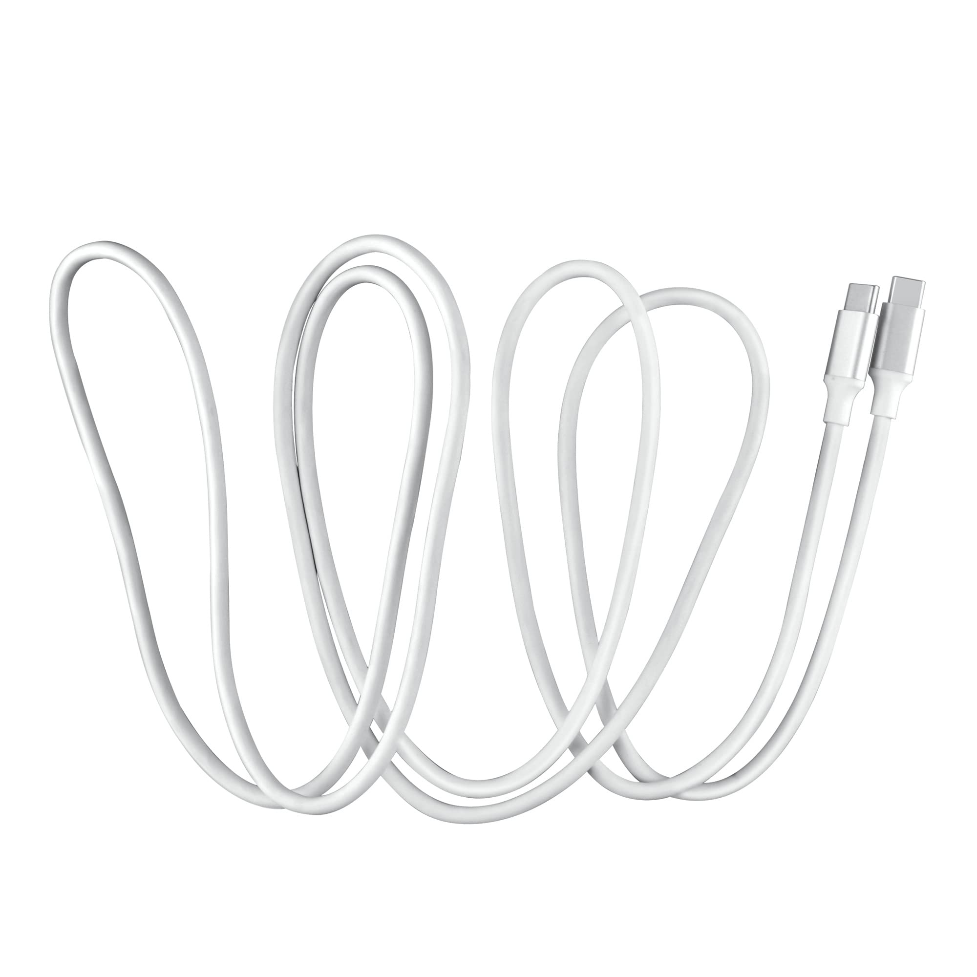 Digipartspower White 5ft 100W USB-C to USB-C Data Sync Power Adapter Charger Cord Cable Compatible with Dell Latitude 12 5290 T17G002 2-in-1 Laptop