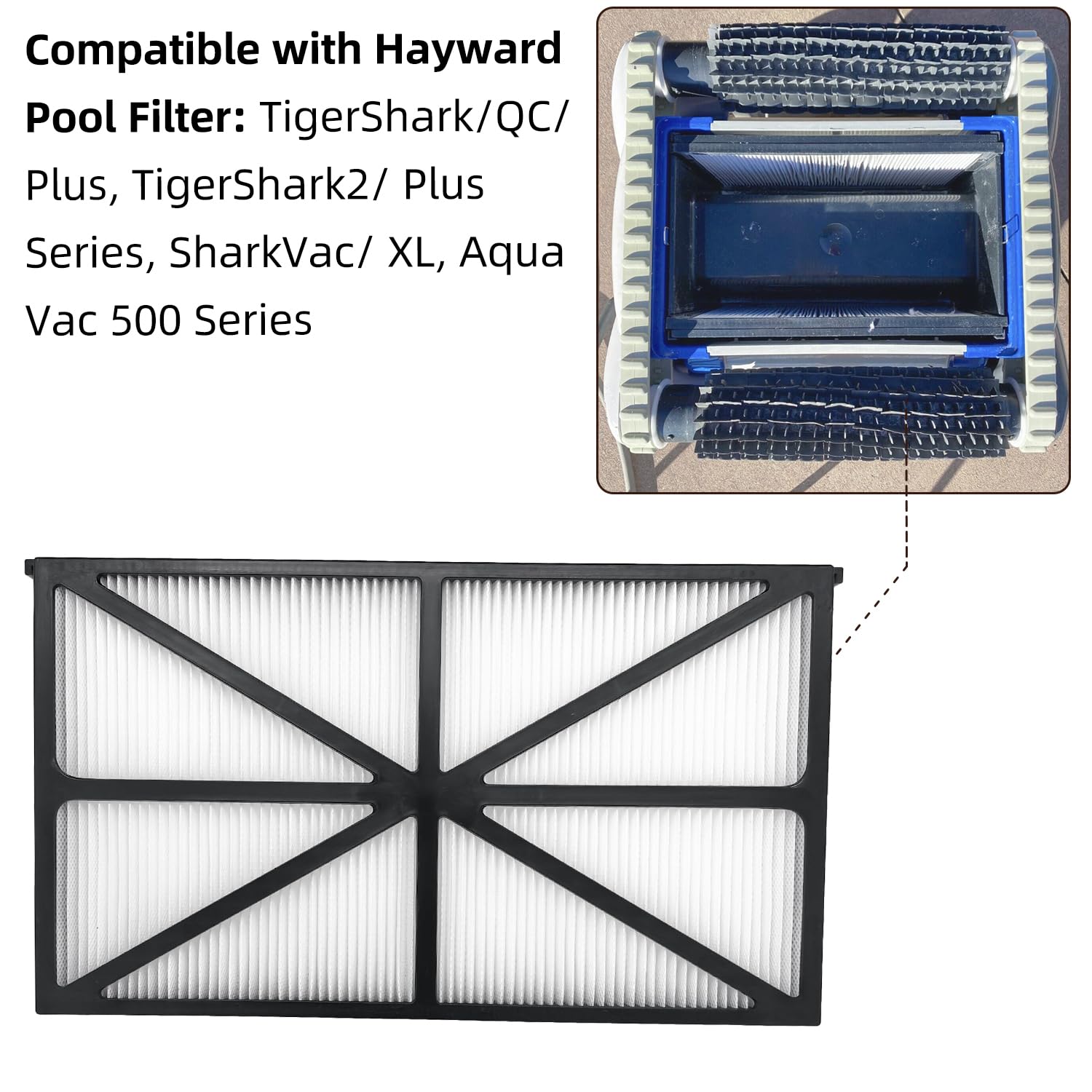 deawater 4PCS RCX70101 Filter Cartridge Refill Kit Set for Hayward Robotic AquaVac, TigerShark and SharkVac Pool Cleaners Maytronics Part
