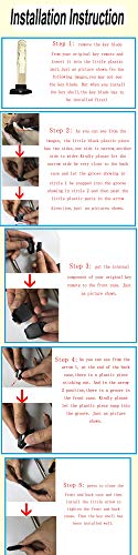 Key Fob Shell Fits Honda 2003-2012 Accord / 2006-2013 Civic EX / 2009-2015 Pilot /2005-2006 CR-V Keyless Entry Remote Case Car Key Cover Accessories with Screwdriver & Keyring (3+1 Button, Black)