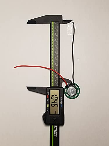 1in Speaker 26mm 8 ohm 1/4 Watt (0.25w) Nominal / 1/2 Watt (0.5 w) Maximum Power Output - Green Plastic Shell with 4 in (104 mm) Wires