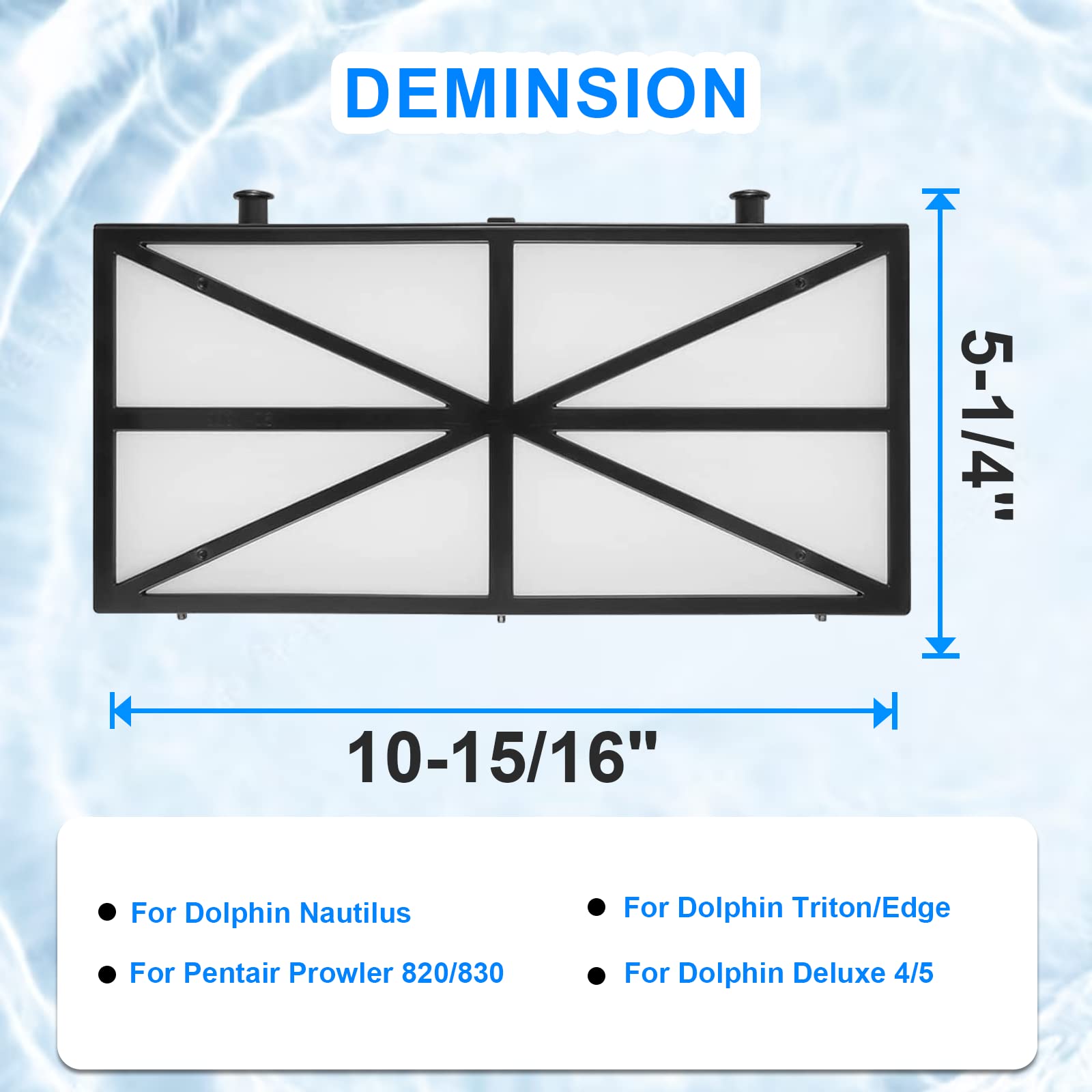 Pool Cleaner Spring Filters Cartridge 9991408-R4 Spring Cartridge Filter Panels Compatible for Dolphin Nautilus, Premier, Triton, Wave 75, Deluxe 4, Deluxe 5