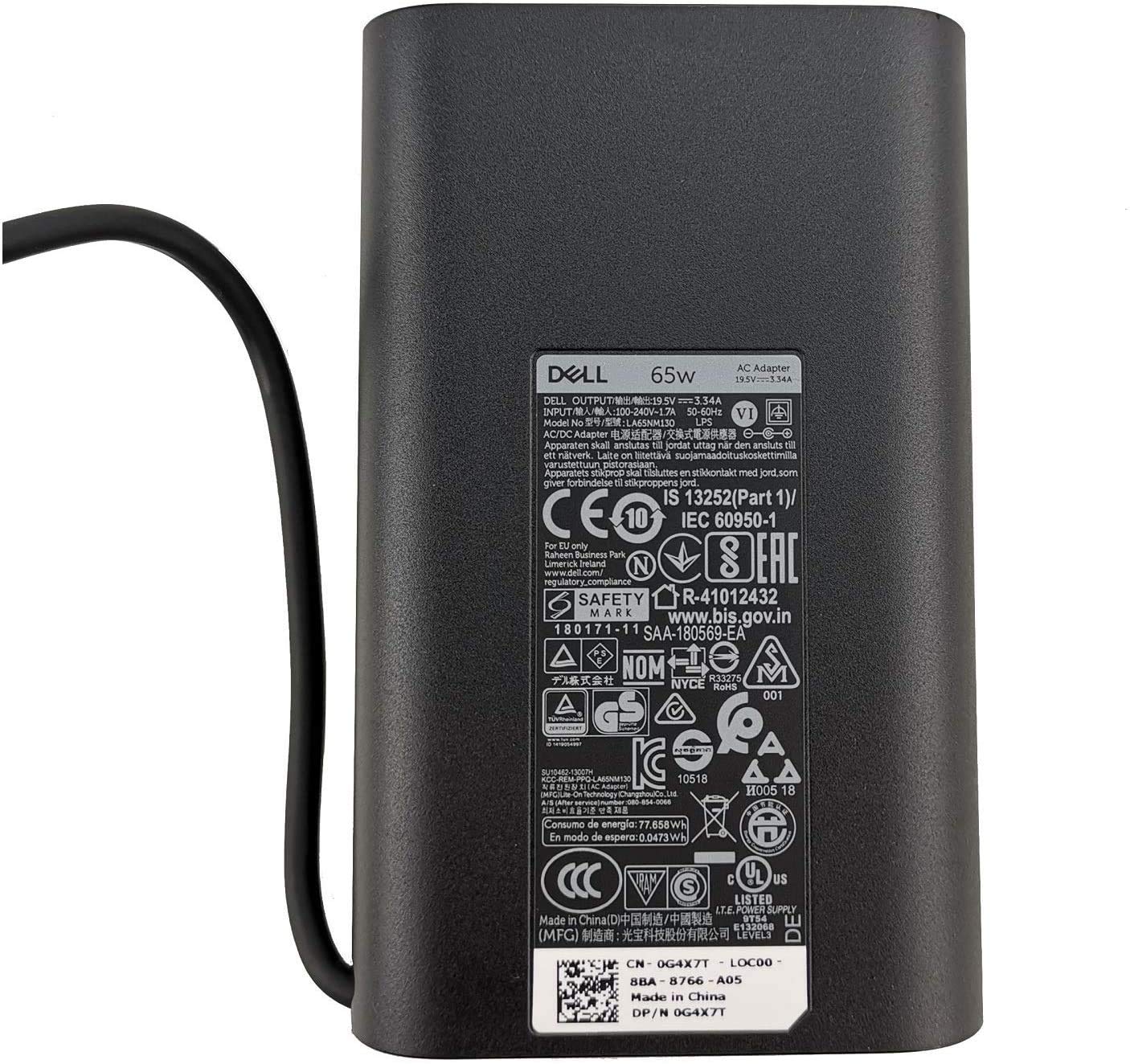 New Genuine Laptop Charger 65W Watt 20V 3.34A AC Adapter for DELL Latitude E7240 E7250 E7440 E7450 E7470 E5250 E5450 E5440 E5270 E5280 E7280 E7380 LA65NM130 HA65NM130…Power Supply