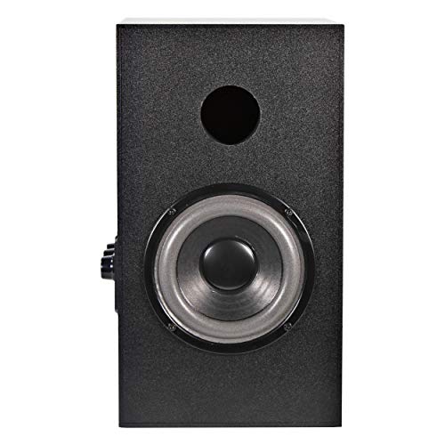 Magnavox MHT990 2.1 Home Entertainment System with Bluetooth Wireless Technology and Color Changing Lights in Black | AUX Port | Subwoofer with 2 Speakers | Pulsing Lights |