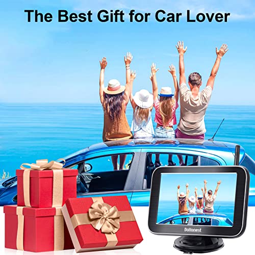 DoHonest Wireless Backup Camera HD 1080P 5β Split Screen Monitor System for Truck Car Camper Small RV Bluetooth Rear View Cam 2.4G Stable Digital Signal Two Channels Night Vision Waterproof V25