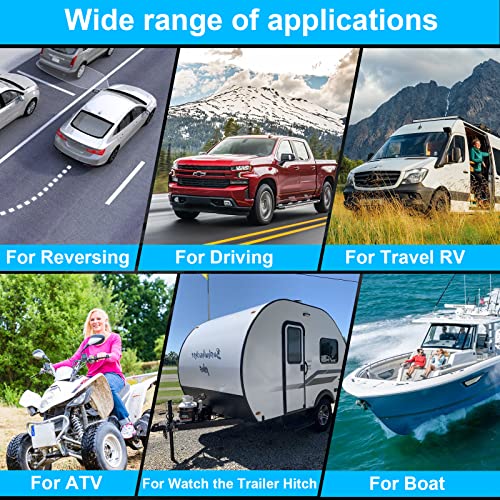 DoHonest Wireless Backup Camera HD 1080P 5β Split Screen Monitor System for Truck Car Camper Small RV Bluetooth Rear View Cam 2.4G Stable Digital Signal Two Channels Night Vision Waterproof V25