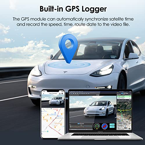 VIOFO A119 Mini Dash Cam 2K 60fps, 5GHz WiFi Dash Camera for Cars, Built-in GPS, HDR Super Night Sensibility, 140° View Angle, Buffered Parking Modes, Emergency Record, Voice Notification