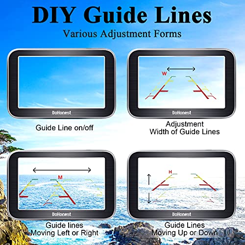 DoHonest Wireless Backup Camera HD 1080P 5β Split Screen Monitor System for Truck Car Camper Small RV Bluetooth Rear View Cam 2.4G Stable Digital Signal Two Channels Night Vision Waterproof V25
