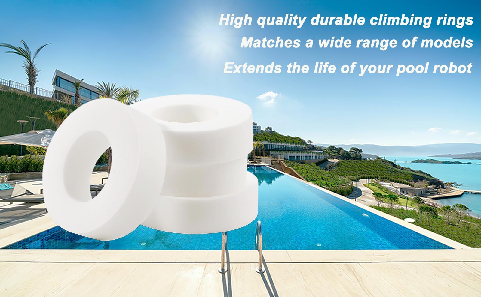 Climbing Ring Replacement for (Compatible with) Maytronics Dolphin 6101611-R4, Fits M200/M400/M500, Nautilus/CC Plus, and DX3/DX4/DX6 and More โ Made from Quality Material, Guaranteed to Fit (4 Pack)