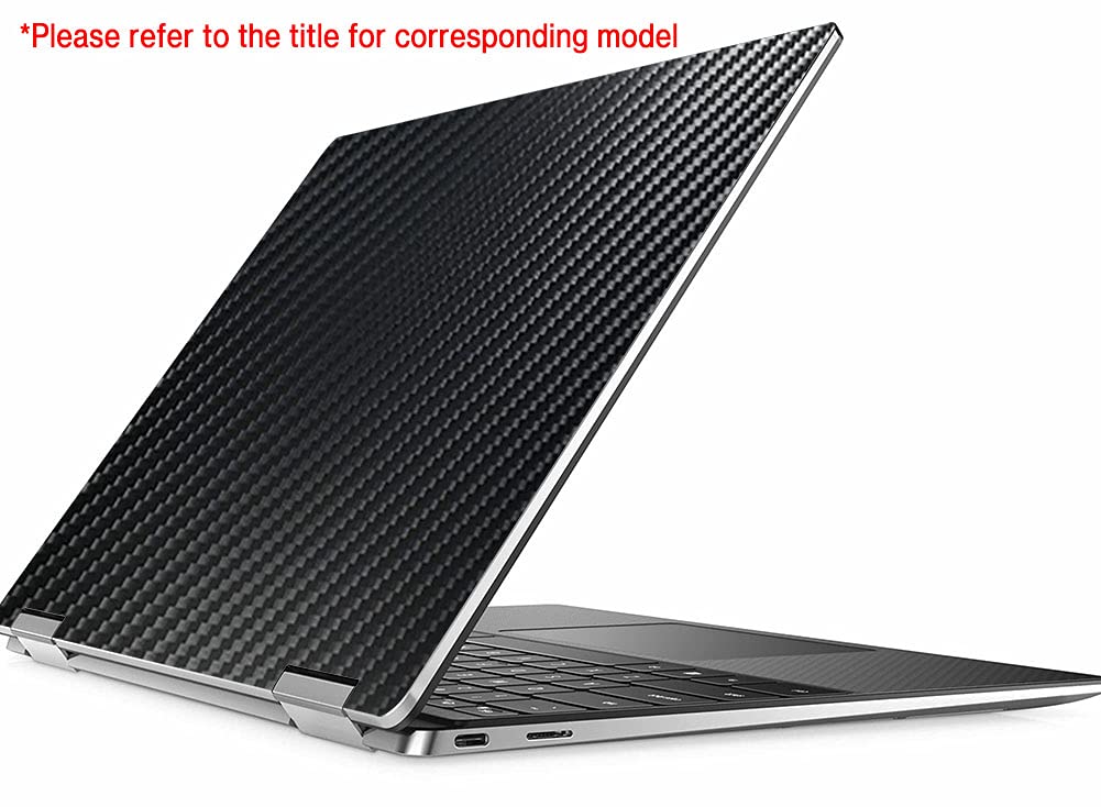 Synvy [2 Pack] Back Protector Film, compatible with Dell Latitude 5290 12.5" Black Carbon TPU Guard Skin Sticker [ Not Front Tempered Glass Screen Protectors ]