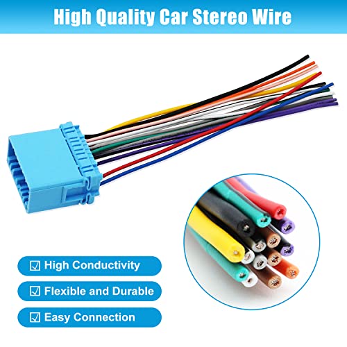Fiegromech Car Radio Wire Harness Adapter Replacement for Select Honda and Acura Stereo Wiring Harness Cable