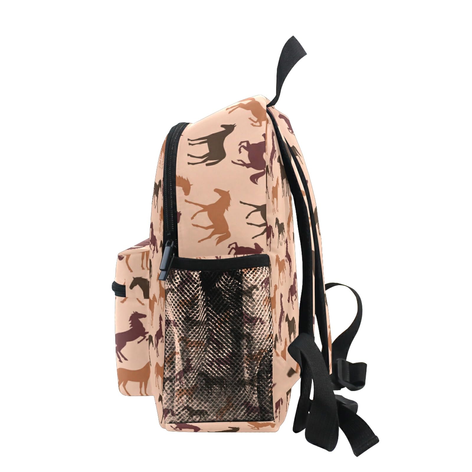 OREZI Cute Kids Backpack, Horse Seamless Pattern Toddler Schoolbag Preschool Bag Travel Bacpack for Little Boy Girl