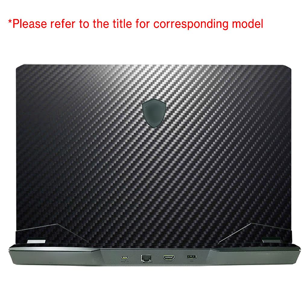 Synvy [2 Pack] Back Protector Film, compatible with Dell Latitude 5290 12.5" Black Carbon TPU Guard Skin Sticker [ Not Front Tempered Glass Screen Protectors ]