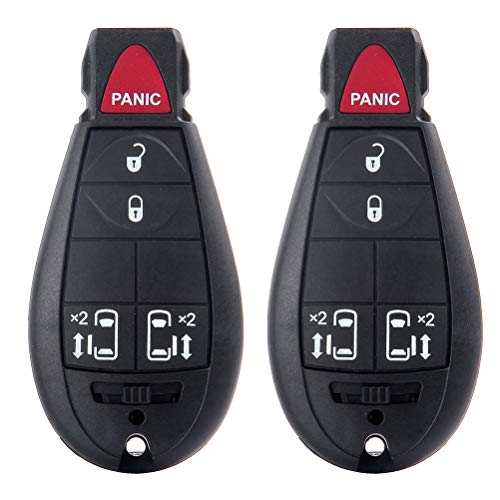 cciyu X 2 Flip Key Fob with Key Blade 5 buttons Replacement fit for 08 09 10 11 12 Dodge Series with FCC M3N5WY783XF