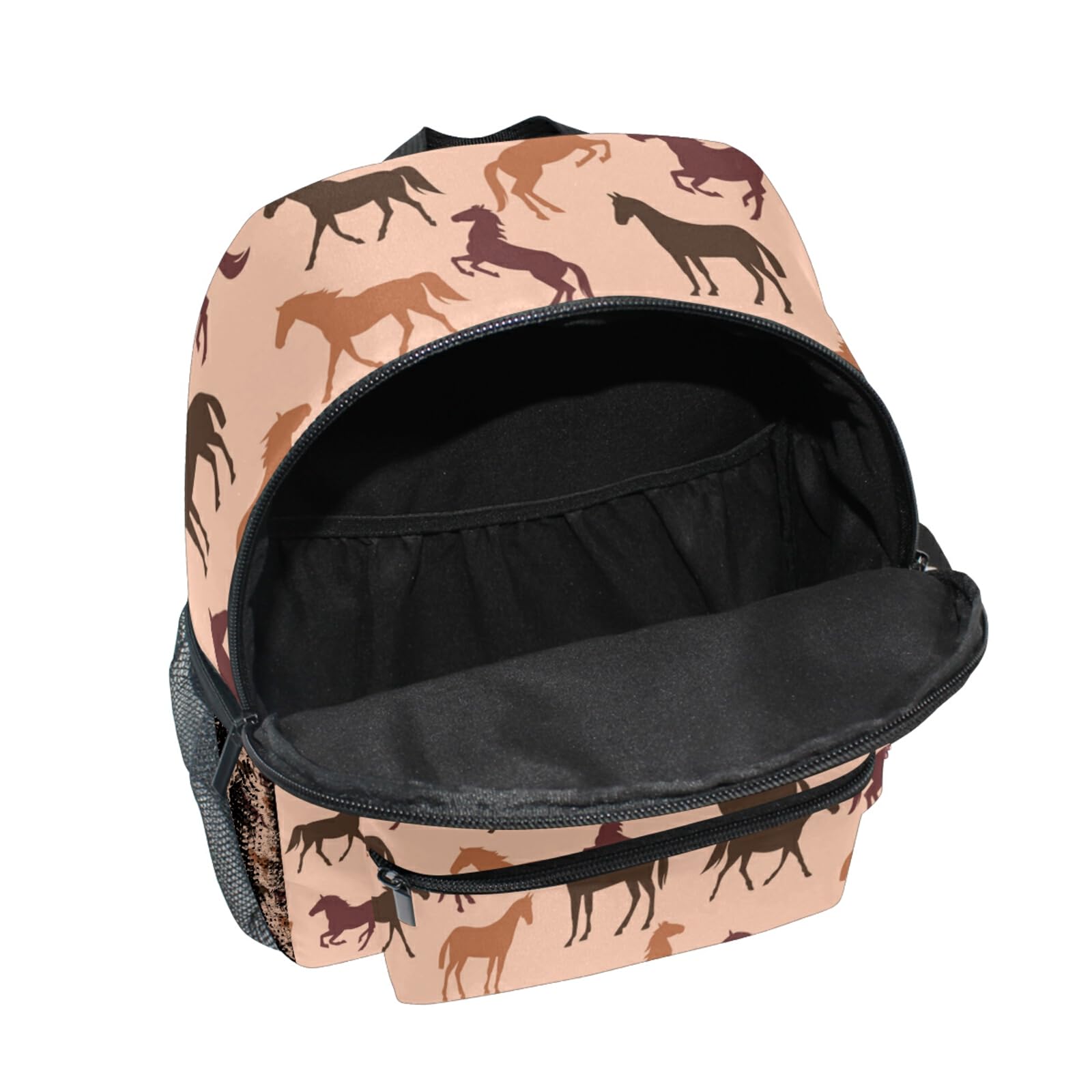 OREZI Cute Kids Backpack, Horse Seamless Pattern Toddler Schoolbag Preschool Bag Travel Bacpack for Little Boy Girl