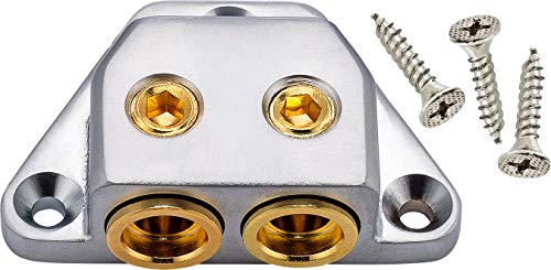 InstallGear Ground Termination Block (Dual 1/0 or 4 Gauge Inputs) | for Auto, Marine, Outdoor, RV, Professionals, Industrial | Secure Ground Wire