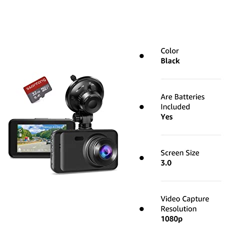 Dash Camera for Car, Dash Cams FHD 1080P Dash Cam Front with 32G SD Card, Super Night Vision Dashcam, Dashcams for Cars w/WDR Loop Recording G-Sensor Parking Monitor Motion Detection Dashboard Camera