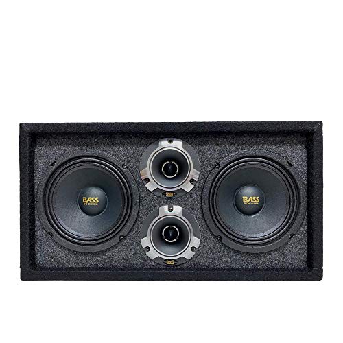 Bass Rockers 6.5" Loaded Chuchera Box with 6.5" Outdoor Home & Speakers & Tweeters 800W - Best for Car UTV, ATV, Camper, DJ, Pro Audio Use