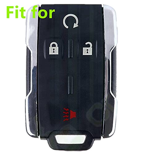 Smart Key Fob Cover Case Protector Keyless Remote Holder for Chevrolet Silverado Colorado M3N32337100 13577770 13577771 GMC Sierra Yukon Cadillac Black