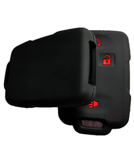 Smart Key Fob Cover Case Protector Keyless Remote Holder for Chevrolet Silverado Colorado M3N32337100 13577770 13577771 GMC Sierra Yukon Cadillac Black