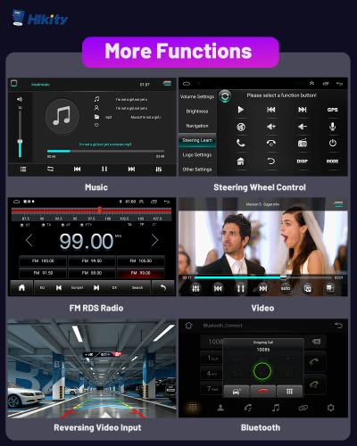 2G RAM 32G ROM for Honda CRV 2007-2011 Radio Android 11 Car Stereo with Wireless Apple Carplay Android Auto, Hikity 9 Inch Touch Screen with Bluetooth Backup Camera/WiFi/SWC/GPS Navigaion/HiFi