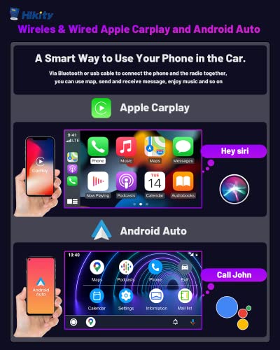 2G RAM 32G ROM for Honda CRV 2007-2011 Radio Android 11 Car Stereo with Wireless Apple Carplay Android Auto, Hikity 9 Inch Touch Screen with Bluetooth Backup Camera/WiFi/SWC/GPS Navigaion/HiFi