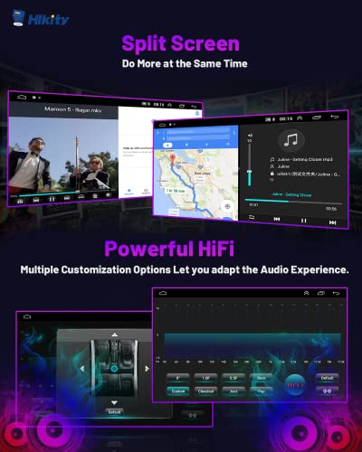 2G RAM 32G ROM for Honda CRV 2007-2011 Radio Android 11 Car Stereo with Wireless Apple Carplay Android Auto, Hikity 9 Inch Touch Screen with Bluetooth Backup Camera/WiFi/SWC/GPS Navigaion/HiFi