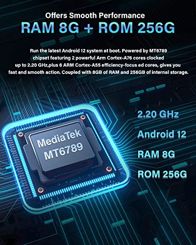 Unihertz Tank 4G Rugged Smartphone with 22000mAh Largest Battery, 66W Fast Charging, 6.81" FHD, 108MP Camera 20MP Night Vision, IP68 Waterproof 8GB+256GB, Fingerprint/Face Recognition
