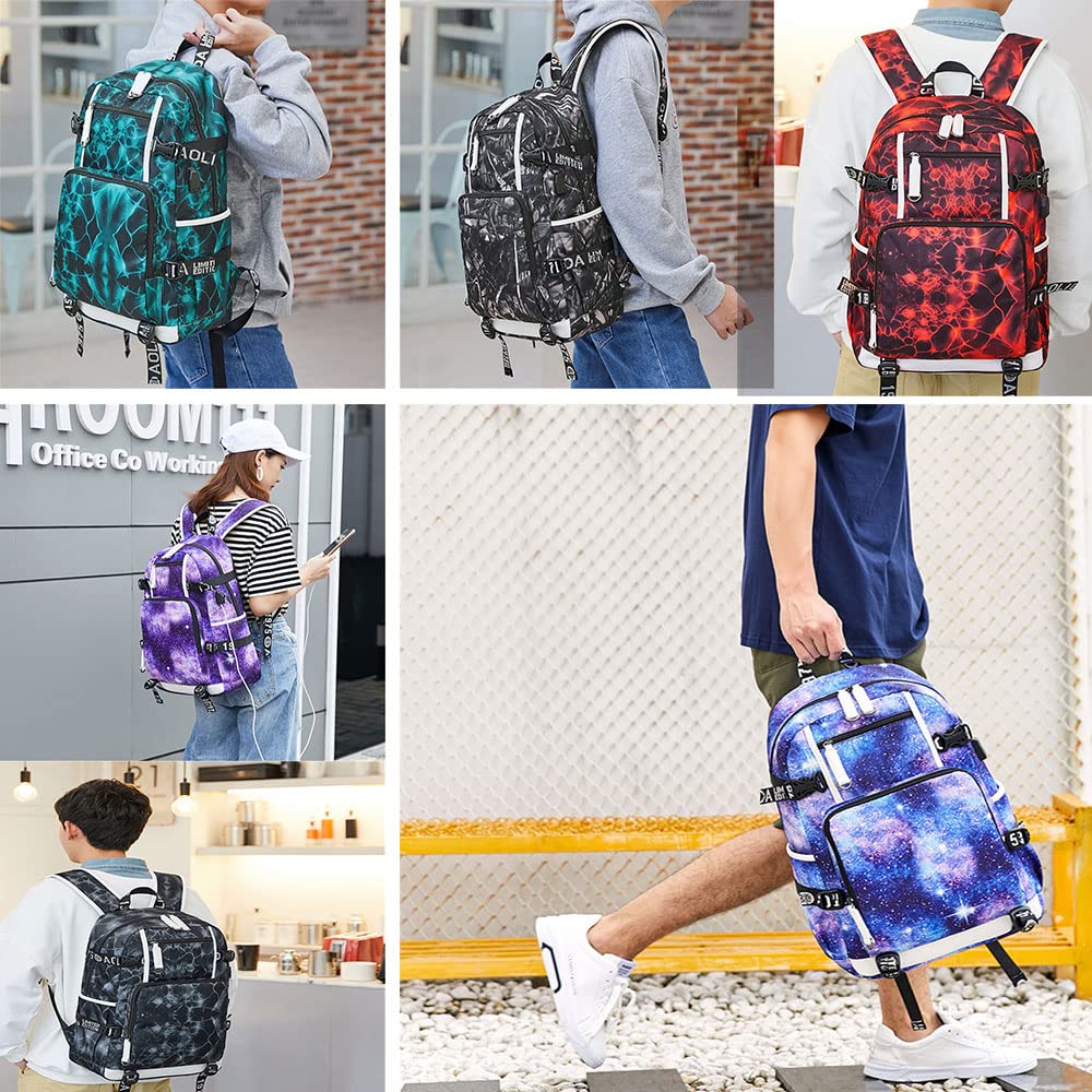 Ansigeren Dazzling Gold 30 Basketball Player Star SC Creative Backpacks Sports Fan Bookbag Travel Student Backpack For Men Women (6)