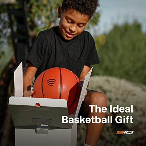 SiQ Smart Basketball, App, and Sensor | Shoot Better Now – Proven Results. Kids to Pro | Next-Gen AI Shot Analyzer, Realtime Shooting Coaching, Pro Leather Ball - Men’s Size 7 + 12M Subscription