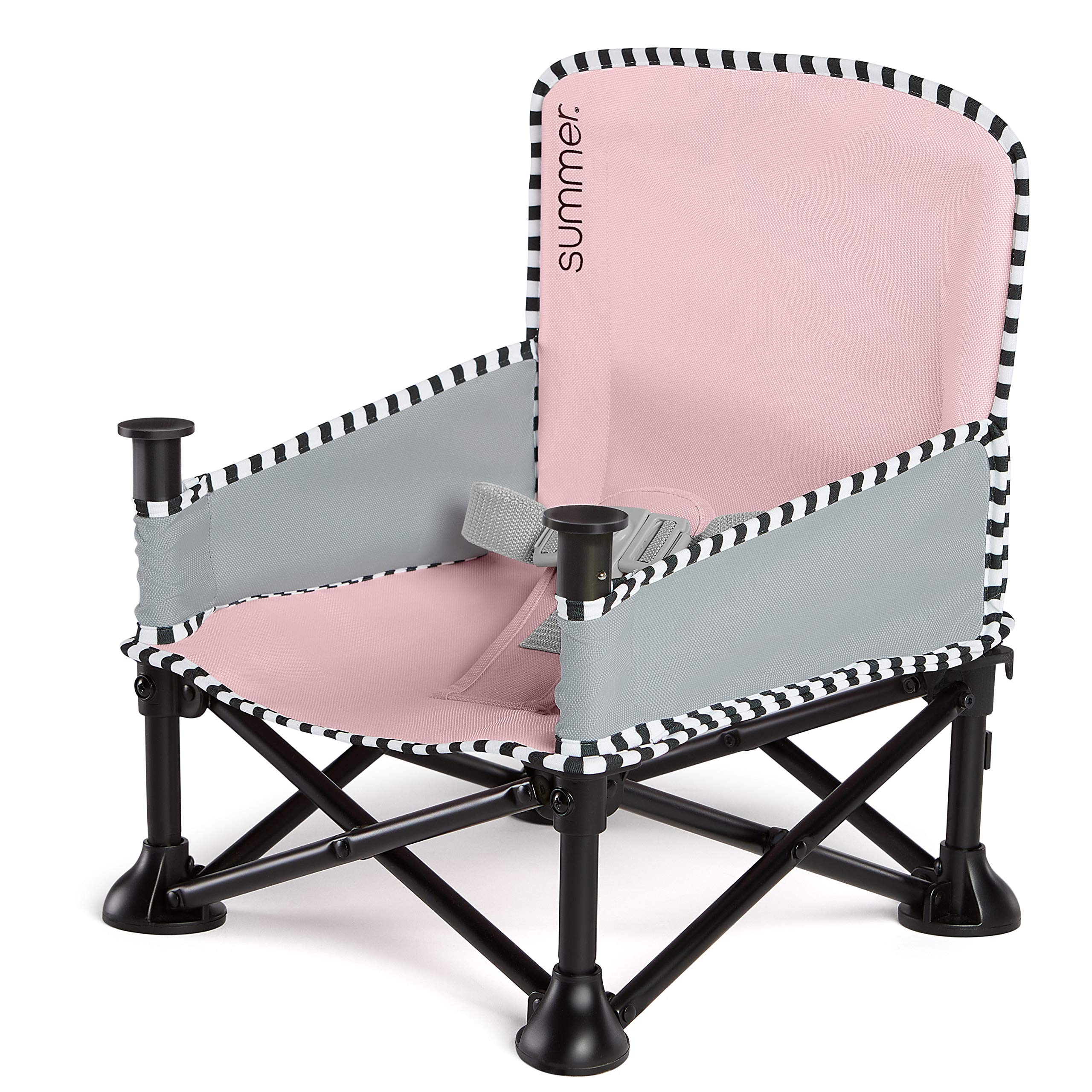 Summer Infant Pop ‘n Sit SE Booster Chair, Sweet Life Edition, Booster Seat for Indoor/Outdoor Use – Fast, Easy and Compact Fold, Bubble Gum Color
