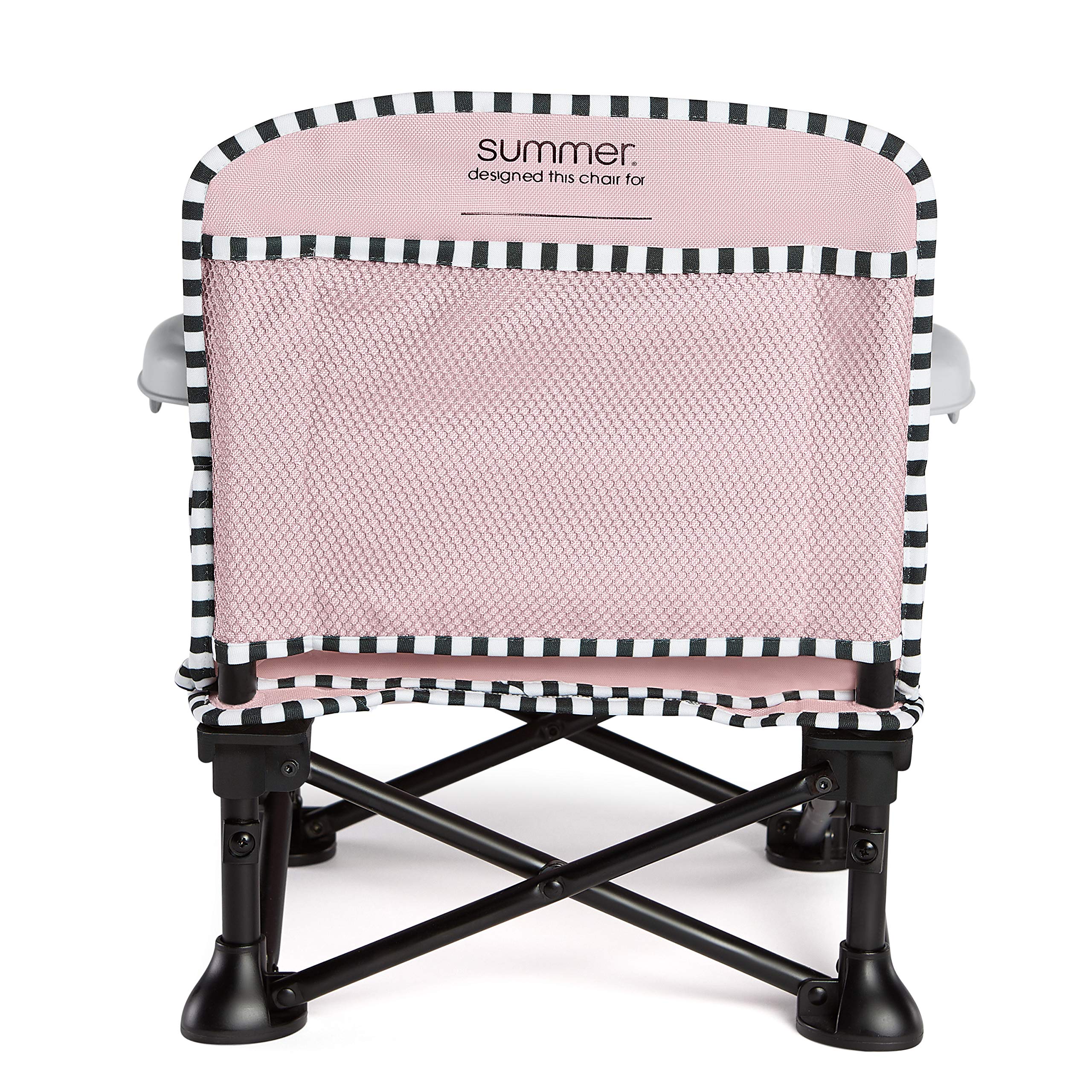 Summer Infant Pop ‘n Sit SE Booster Chair, Sweet Life Edition, Booster Seat for Indoor/Outdoor Use – Fast, Easy and Compact Fold, Bubble Gum Color