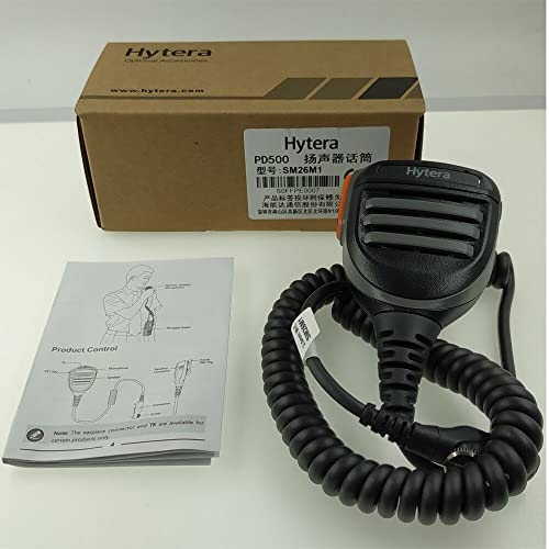 ANYSECU HYT SM26M1 IP54 Microphone Portable Speaker for Hytera TC-600 TC-610 TC-620 TC-700 TC-580 TC-518 TC-618 BD500 TD500 TD560 PD530 Two Way Radio