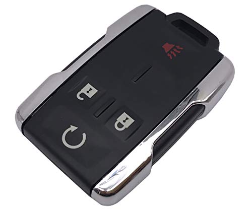 Replacement Key Fob Case Shell Fit for GMC Sierra Canyon Chevy Chevrolet Silverado Colorado M3N-32337100 Accessories 4 Buttons Keyless Entry Remote Car Key Housing Casing Outer Cover (Silver)