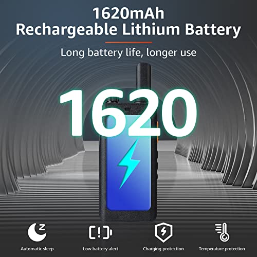 Retevis RT22P,New Version of RT22,Walkie Talkies with Earpiece and Mic,Two-way Radios Rechargeable,Lightweight,1620mAh,Clear Sound Earhook Headset,Handsfree Walkie-Talkie for Retail Restaurant(6 Pack)