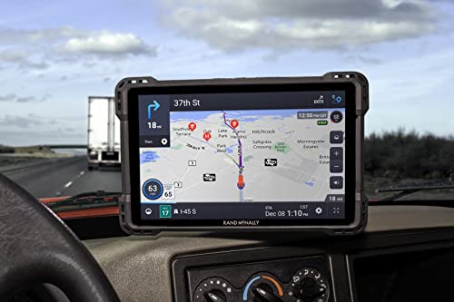 Rand McNally TND 1050 10-inch GPS Truck Navigator, Easy-to-Read Display, Custom Truck Routing, Rand Navigation, and Removable Guard, Black