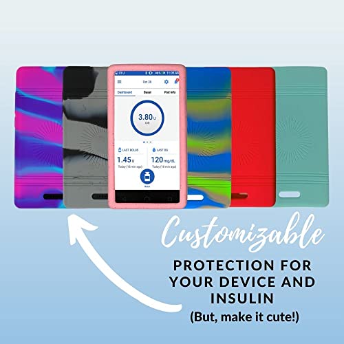 Sugar Medical - Omnipod“ Dash Gel Skin- Soft Silicone Cover Designed to Protect The Omnipod Dash Device (Red)