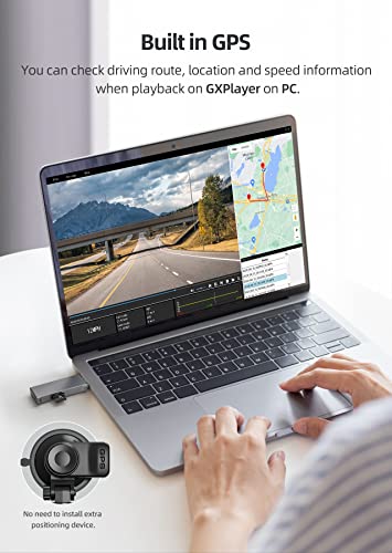 4K Dual Dash Cam Front and Inside, Veement Dash Car Camera with GPS, 2160P Front+1080P Inside Rear Camera for Cars, Sony Starvis Sensor, Infrared Night Vision, 24H Motion Detection Parking Mode