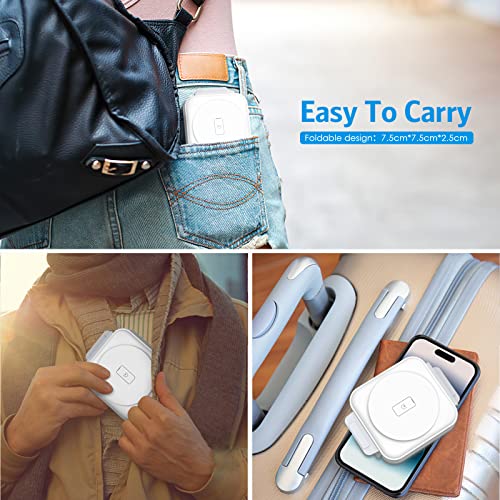 Criacr 3 in 1 Magnetic Foldable Wireless Charger, Wireless Charging Station for Travel, Compatible with iPhone 14/Pro/Max/Plus/13/12, Apple Watch, AirPods Pro