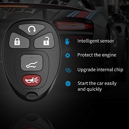 Car Key Fob Compatible with GMC Acadia Yukon/Cadillac Escalade SRX/Chevy Suburban Tahoe Traverse/Buick Enclave Keyless Entry Remote Control Uncut Flip Replacement for OUC60270 OUC60221