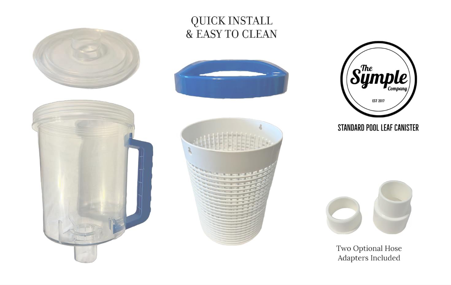 The Symple Company Standard Pool Leaf Canister Includes Mesh Basket, Suction of Debris/Leaves for Automatic Swimming Pool Cleaners/Filter