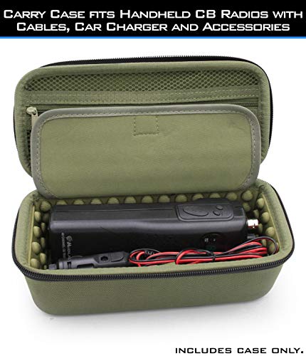 CASEMATIX CB Radio Case Compatible with Midland 2 Way Radio, Cobra Handheld CB Radios, Uniden Handheld CB Radio and More - Portable CB Radios Travel Case Only