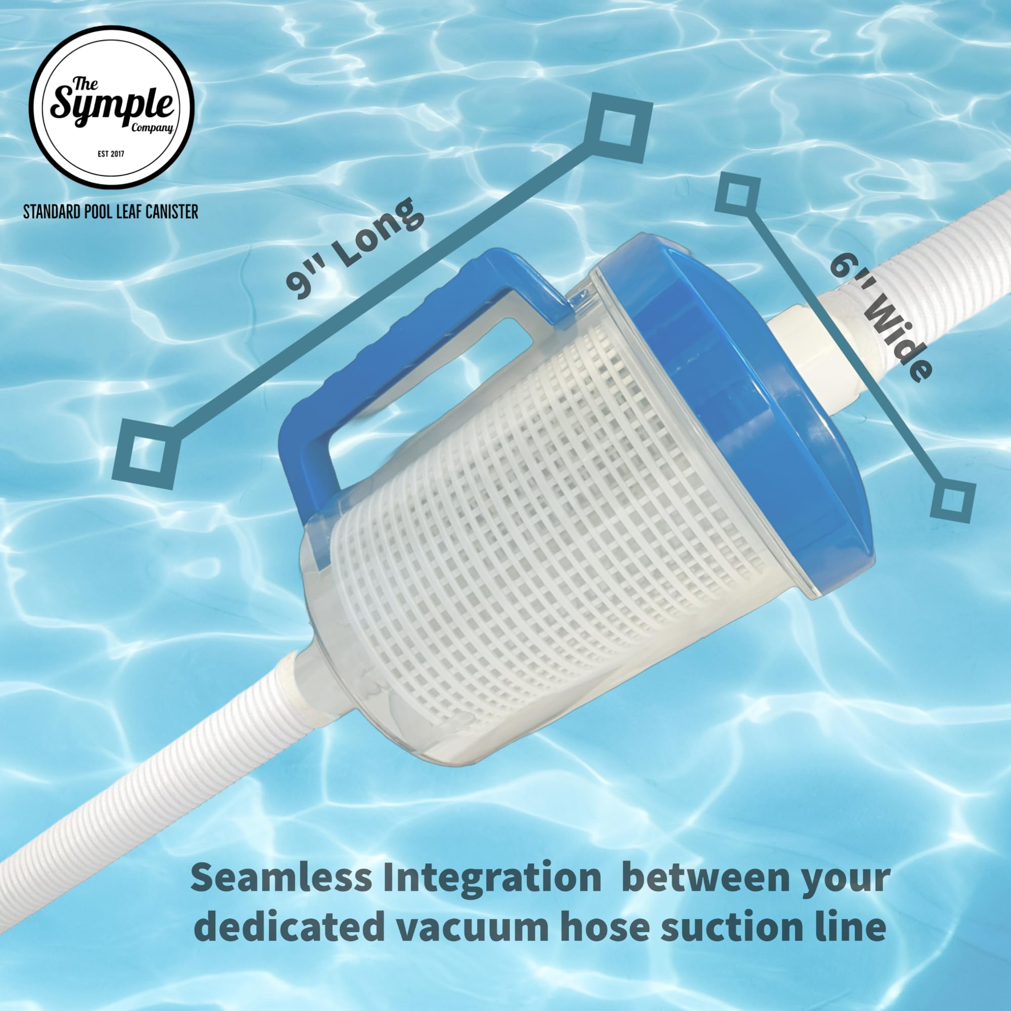 The Symple Company Standard Pool Leaf Canister Includes Mesh Basket, Suction of Debris/Leaves for Automatic Swimming Pool Cleaners/Filter