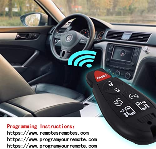 Keyless Remote Smart Key Fob Replacement Fit for 2008-2016 Chrysler Town and Country 2008-2016 Dodge Grand Caravan 2008-2020, M3N5WY783X