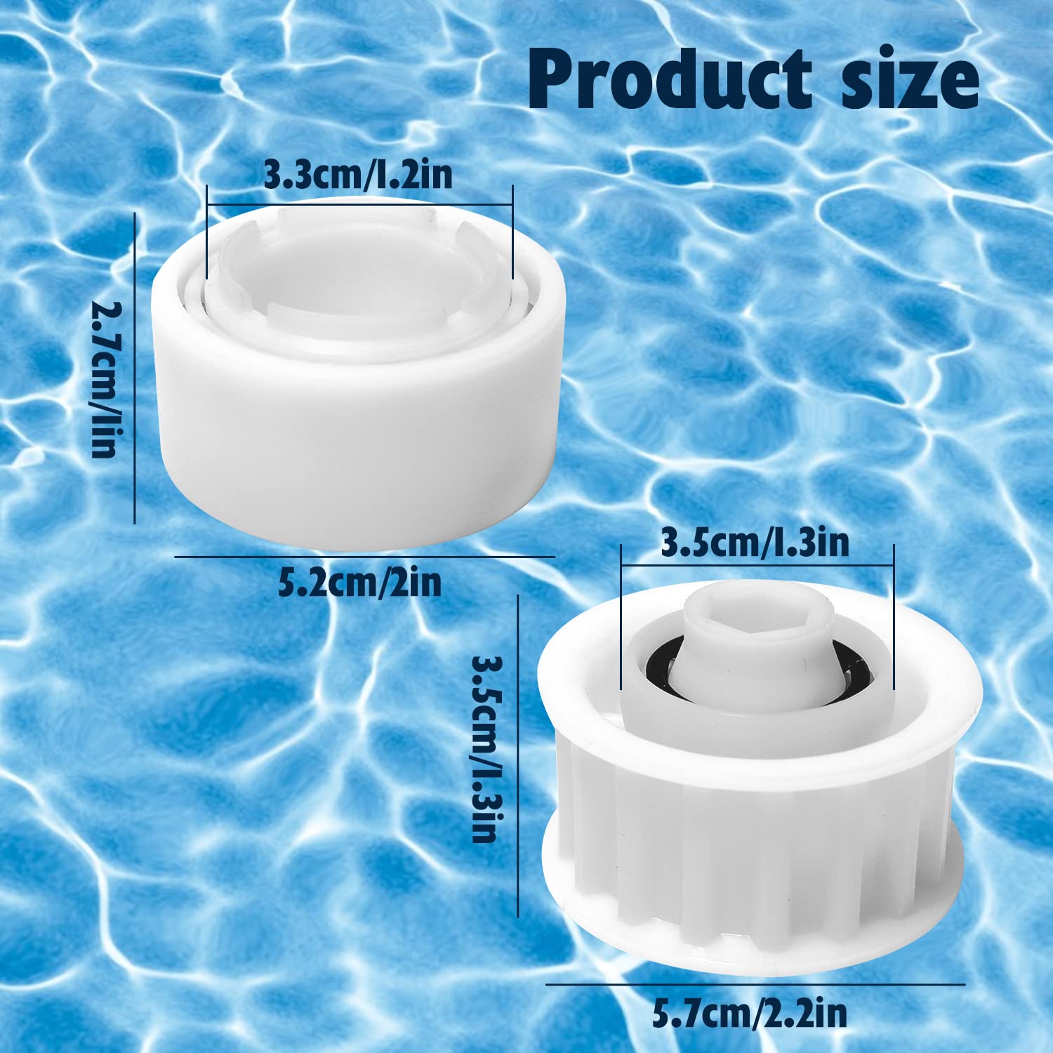LittleNest Upgrade 4 Pack Guide Wheels with 2 Pully Gears Replace 3884997-R6 Fit for Dolphin Nautilus M400 M500 Premier Edge Apollo Apollo Plus DLX 4/ DLX 5 Triton Wave Quest Heavy Duty