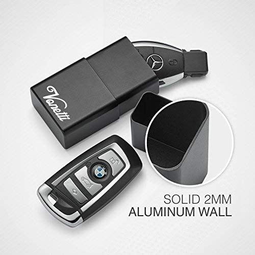 VONETTI Alpha Shield Originale - Premium RFID Signal Blocker Box - Smart Car Key Faraday Signal Protector, Keyless Go RFID Blocking Case, Crypto Wallet Safe Box, Signal Blocker Faraday Tin (Black)
