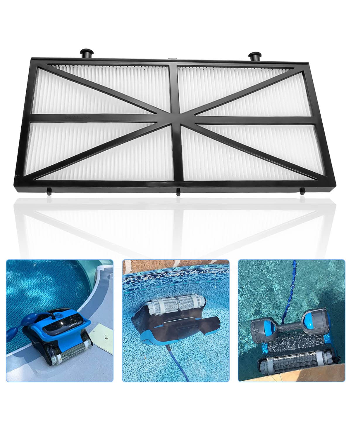 9991425-R4 Pool Cleaner Filters Fit for Dolphin Deluxe 4 Deluxe 5 Triton Nautilus Premier, Robotic Pool Cleaner Ultra Fine Filter Cartridge Replace 9991414-ASSY