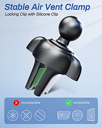 OQTIQ CD Phone Holder for Car, Sturdy CD Mount & Air Vent Car Phone Mount, [Silicone Pad Protection] for CD Player Car Phone Holder Compatible with iPhone 13, All Phones