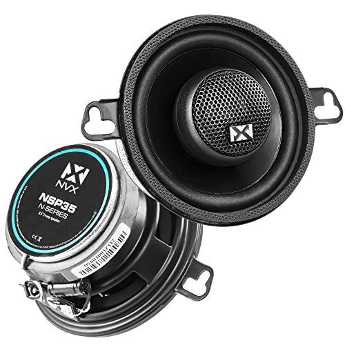 NVX NSP35 140W Peak (70W) RMS 3.5” N-Series 2-Way Coaxial Speakers with 3/4” Silk Dome Tweeters (Pair)