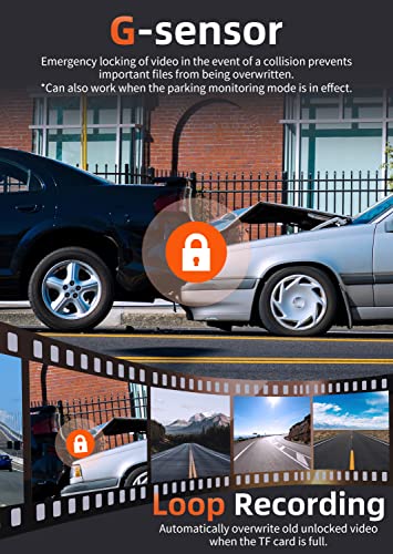 WOLFBOX Rear View Mirror Camera:Mirror Dash Cam Front and Rear 4K+2.5K for Car with 12" Full Touch Screen, Waterproof Backup WDR Camera, Night Vision, G-Sensor, Parking Assist,Free 64GB Card & GPS